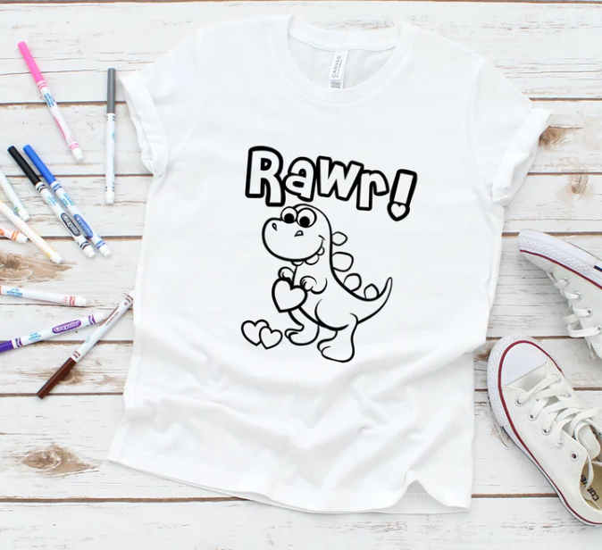 Rawr Coloring with Markers – KustomsByK